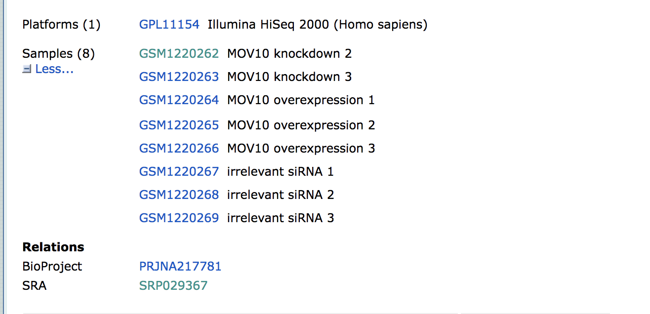 Accessing Public Data | Introduction to RNA-Seq